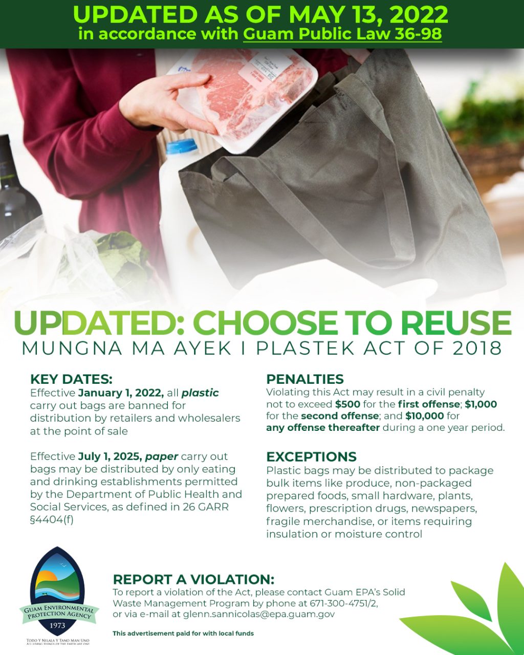UPDATED: MAY 13, 2022: Choose To Reuse: Mungna Maayek I Plastek Act of ...