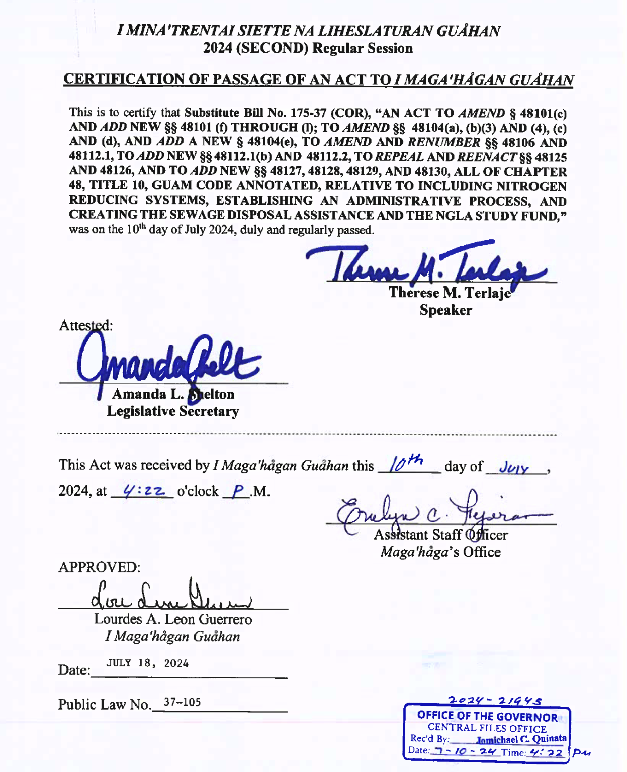 Guam Environmental Protection Agency Ahensian Pruteksión Lina'la ...