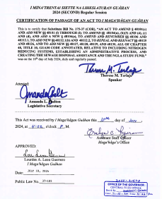 Guam Environmental Protection Agency Ahensian Pruteksión Lina'la ...